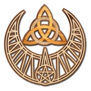 The Pentacle Laser Cutting File. Wiccan Symbol Laser Cut File. Wiccan ...