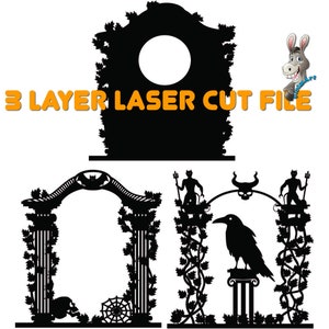 Gothic Themed Wall Art for Laser Cutting. Gothic Wall Hanging. Gothic ...