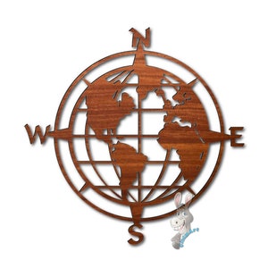 Laser Cut Compass for Wall. Laser Cut Compass Globe File With Layer ...