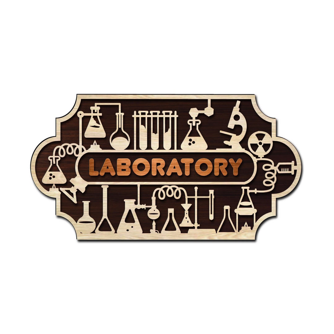 Laboratory Signage Laser Cut File. Laboratory Decor Laser Cutting File ...