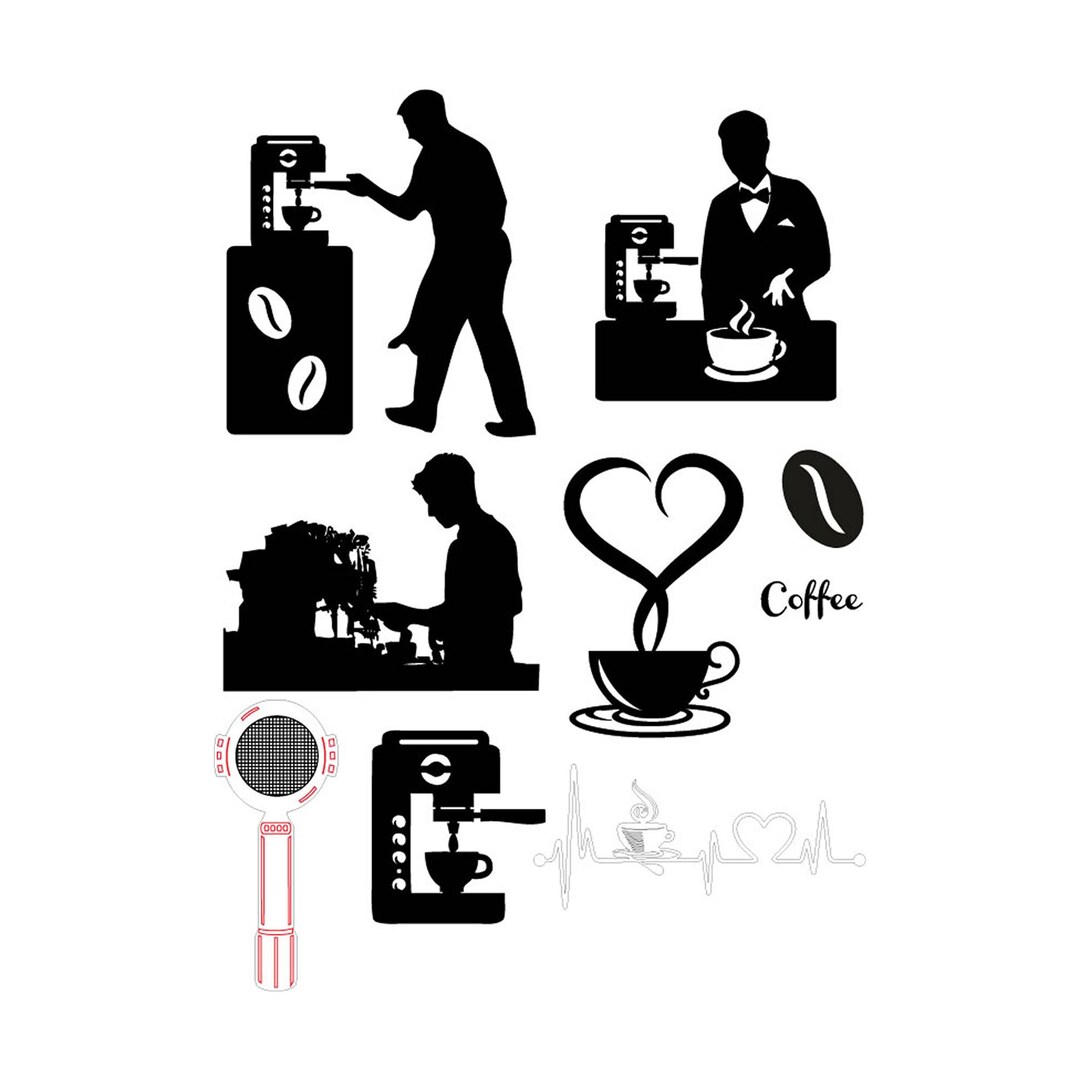 Barista Set SVG. Barista Laser Cut File. Barista Wall Art. Barista ...