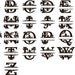 26 Font Split Monogram SVG Letters. 26 Latters Alphabet Laser Cut File ...