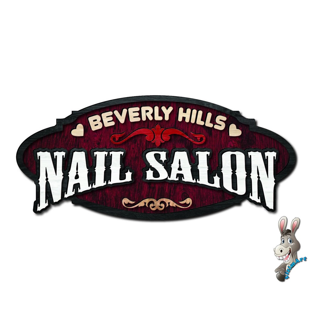 Nail Shop Sign Laser Cut File. Replaceable Nail Shop Sign Laser Cut ...