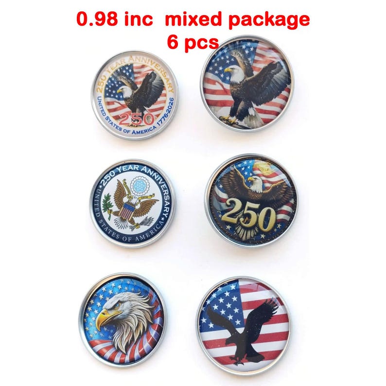 Commemorative 250th Anniversary Lapel Pins in 6 Models. American Themed ...