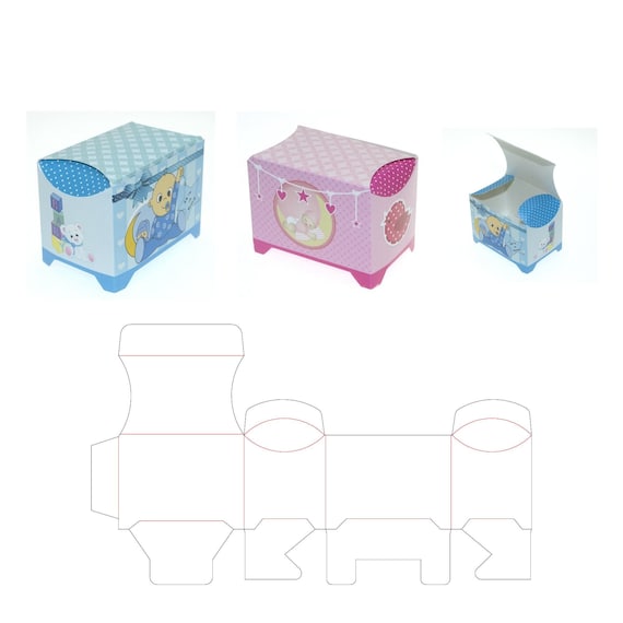 Gift Box Cut Template SVG Ai PDF Cdr Dxf File Format. | Etsy