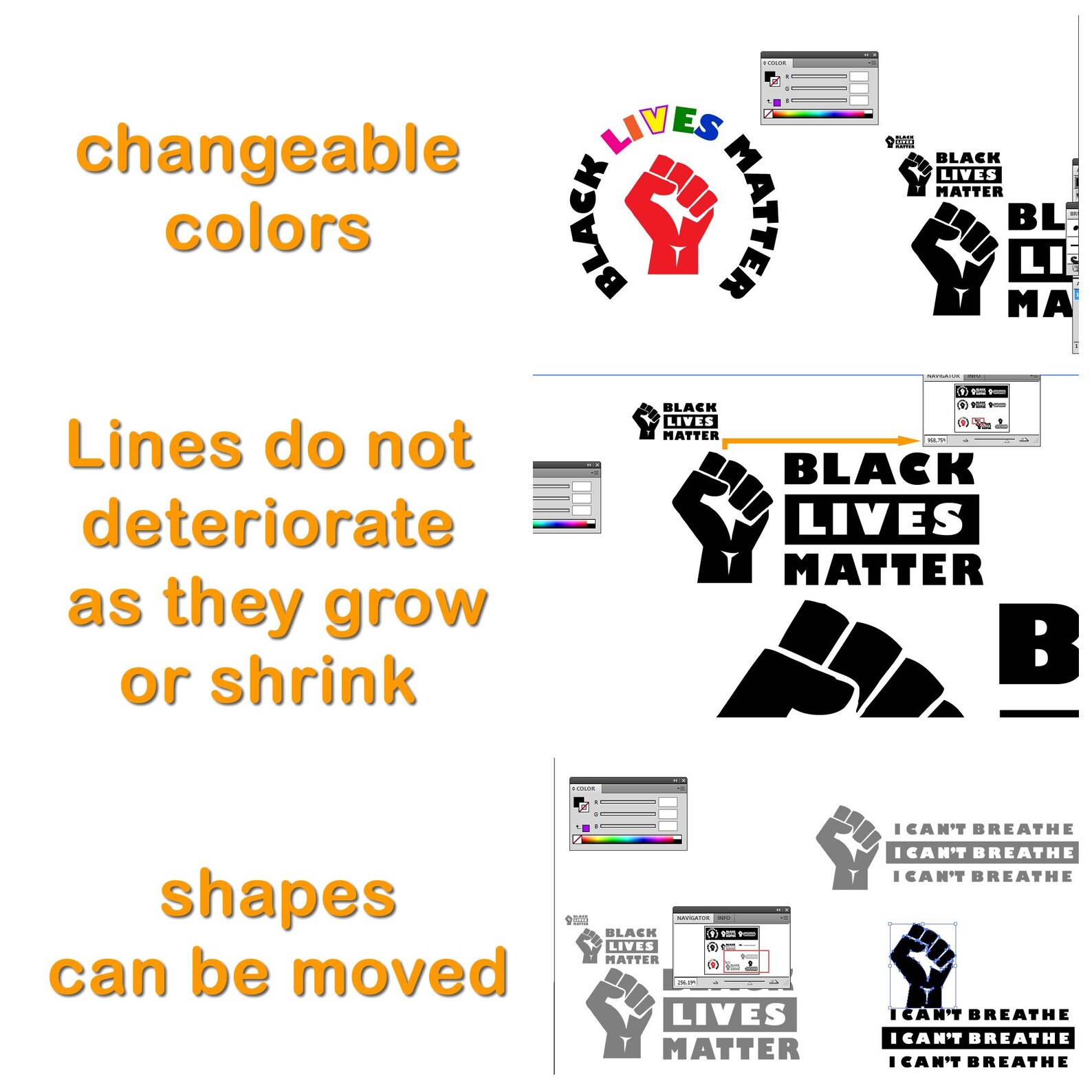 Black Lives Matter SVG File.blm Changeable Colors Lines Do | Etsy