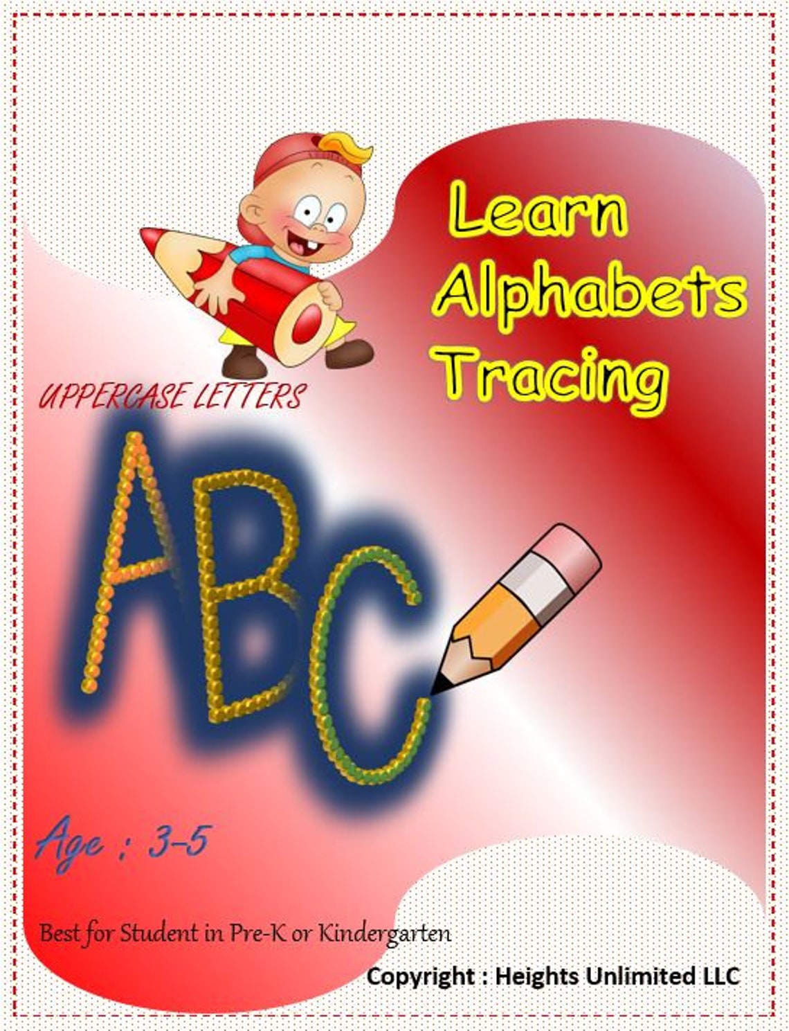 Learn Alphabets Tracing-pre-k & Kindergarten Uppercase/capital Letter ...