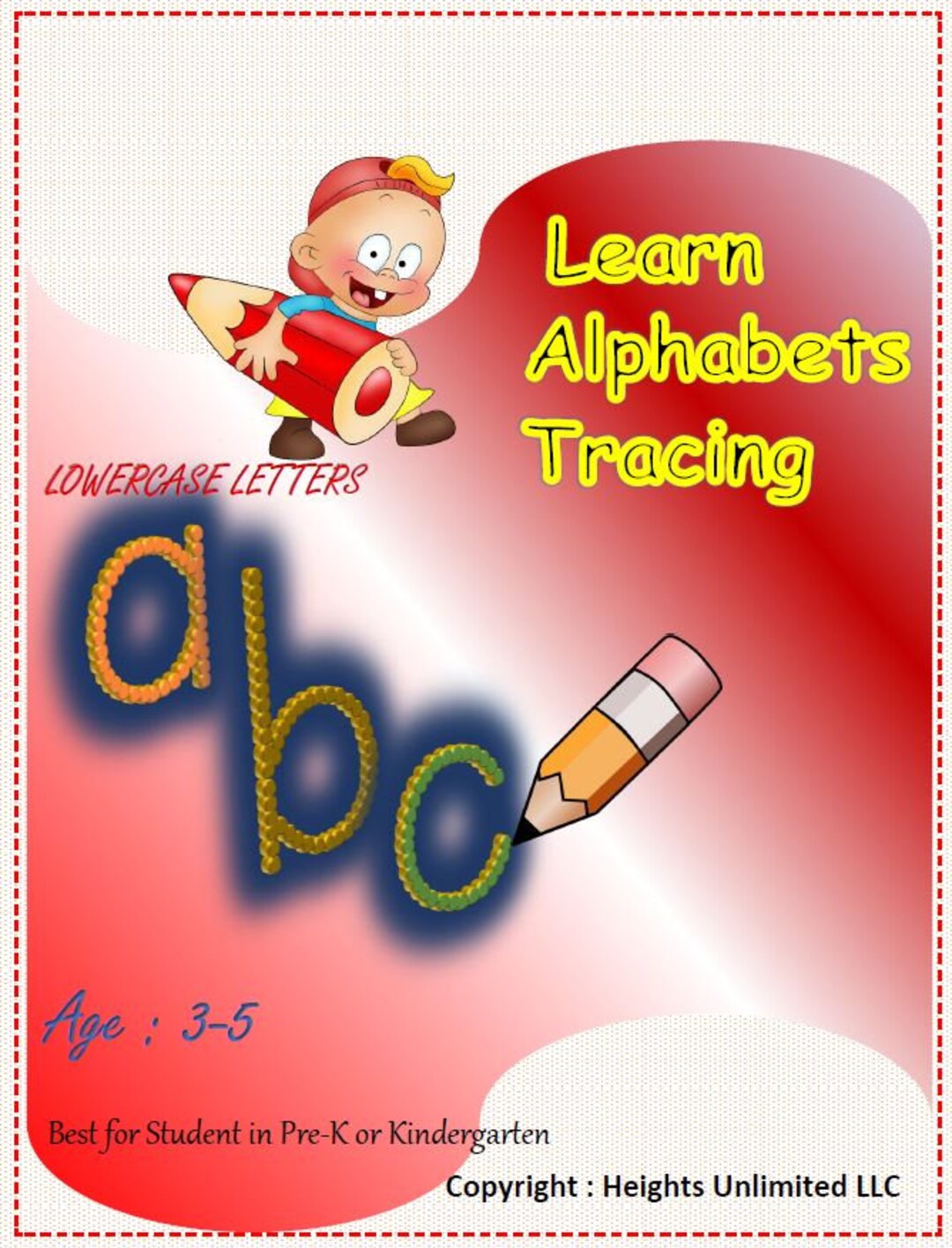 Learn Alphabets Tracing-pre-k & Kindergarten Lowercase/small Letter ...