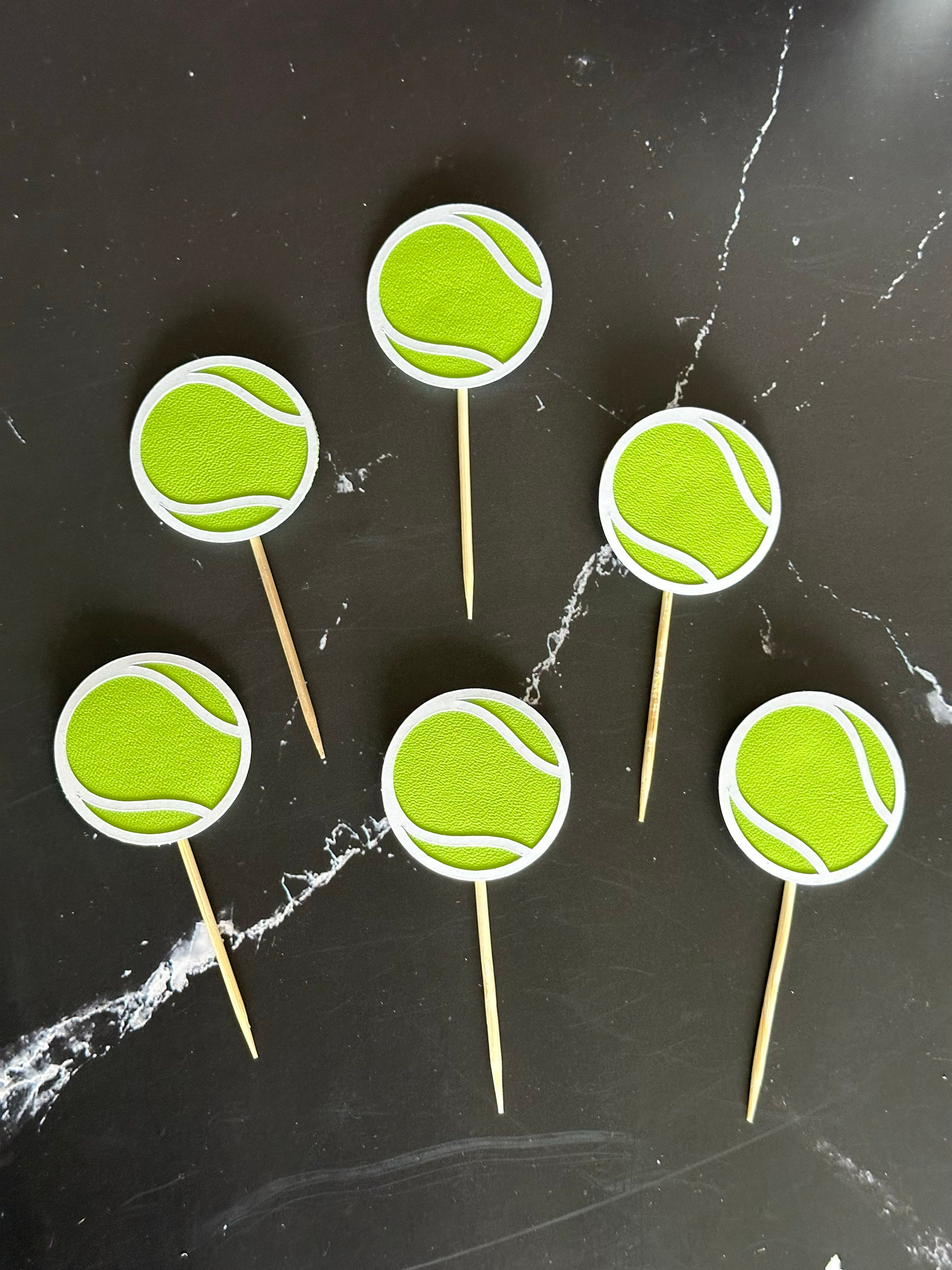 Tennis Cupcake Toppers Tennis Theme Party Birthday Party Decorations - Etsy