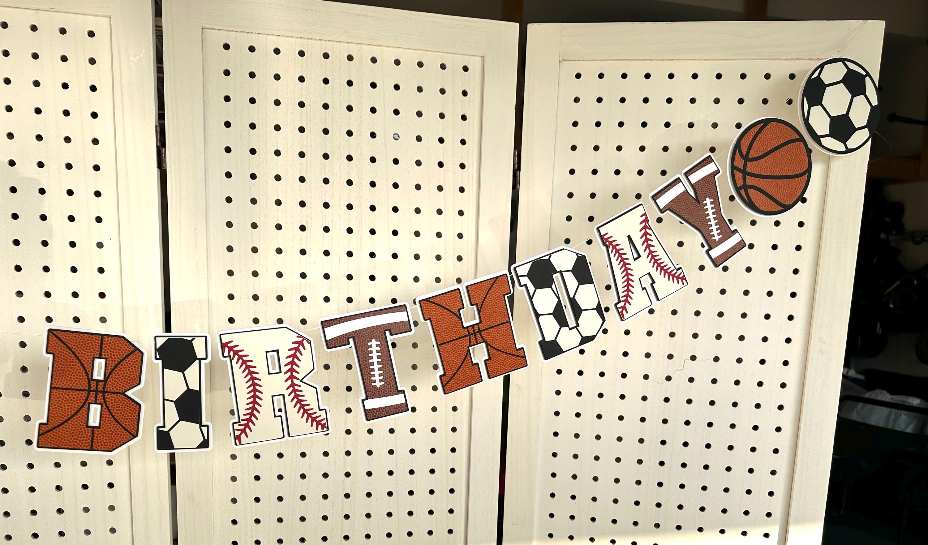 Sports Birthday Banner | Happy Birthday Banner | Sports Decoration ...
