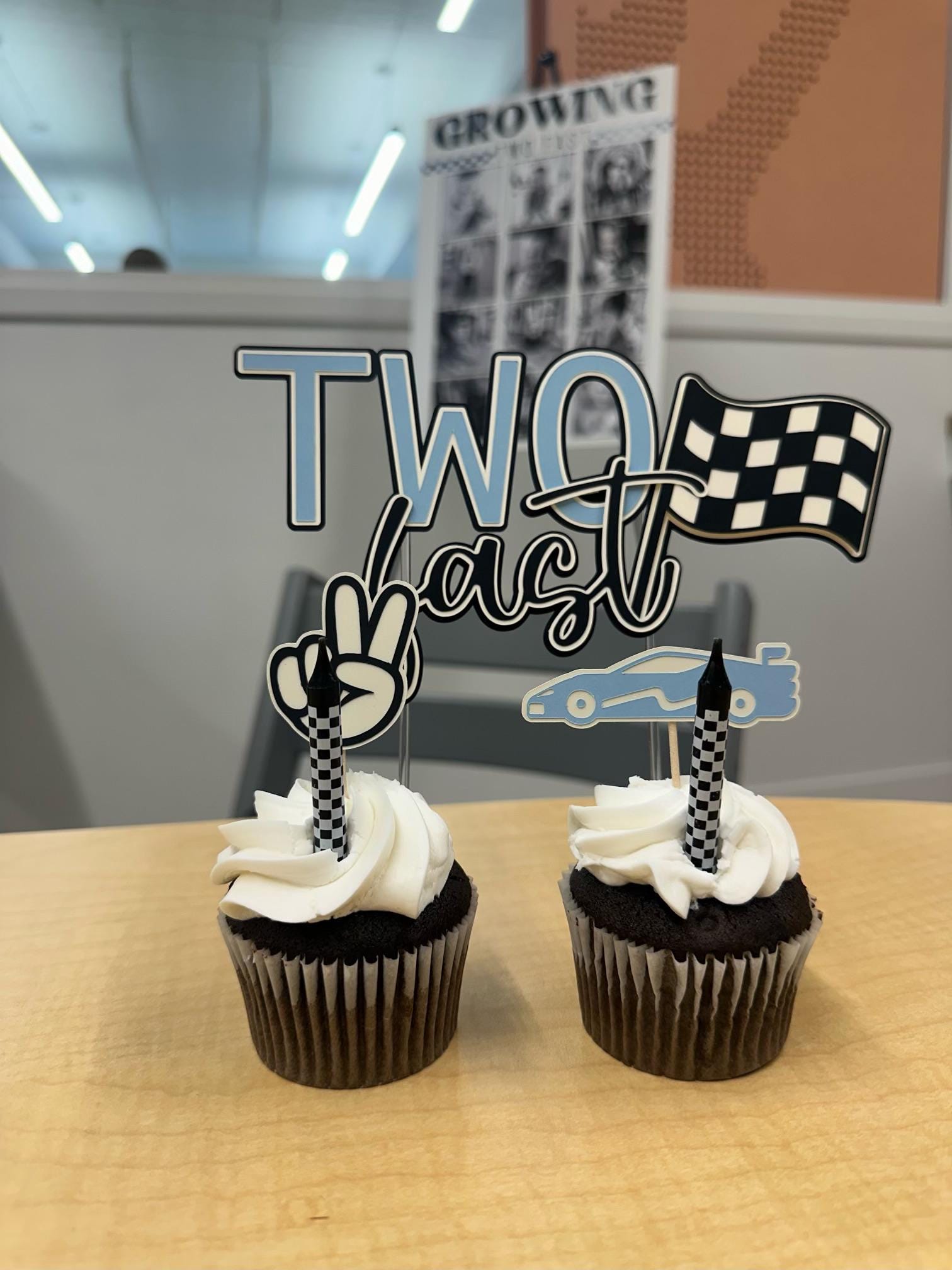 Two Fast Cake Topper | Race Car Birthday | 2nd Birthday Theme - Etsy