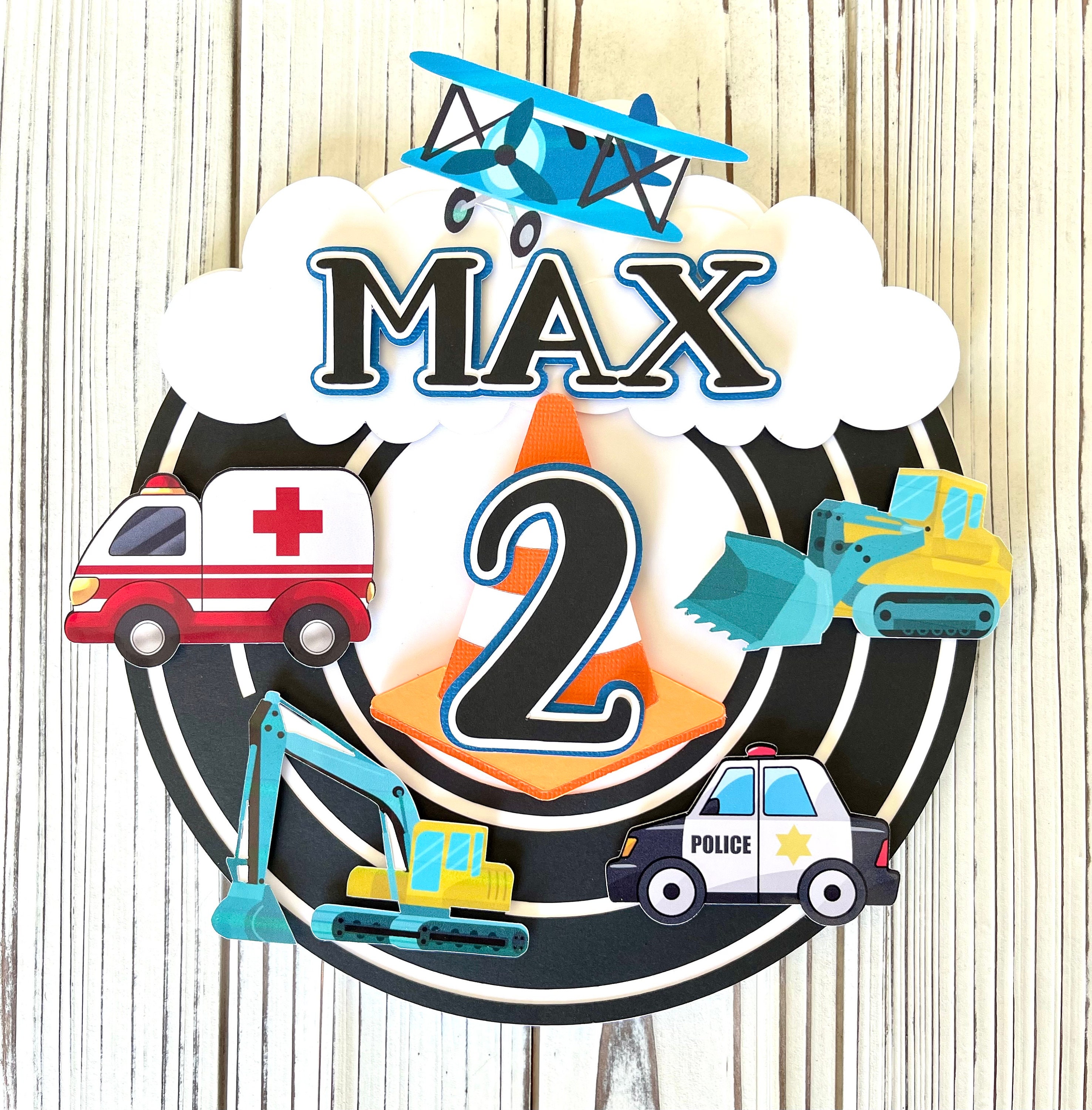 Birthday Cake Topper, Vehicles Topper, Transportation Theme - Etsy