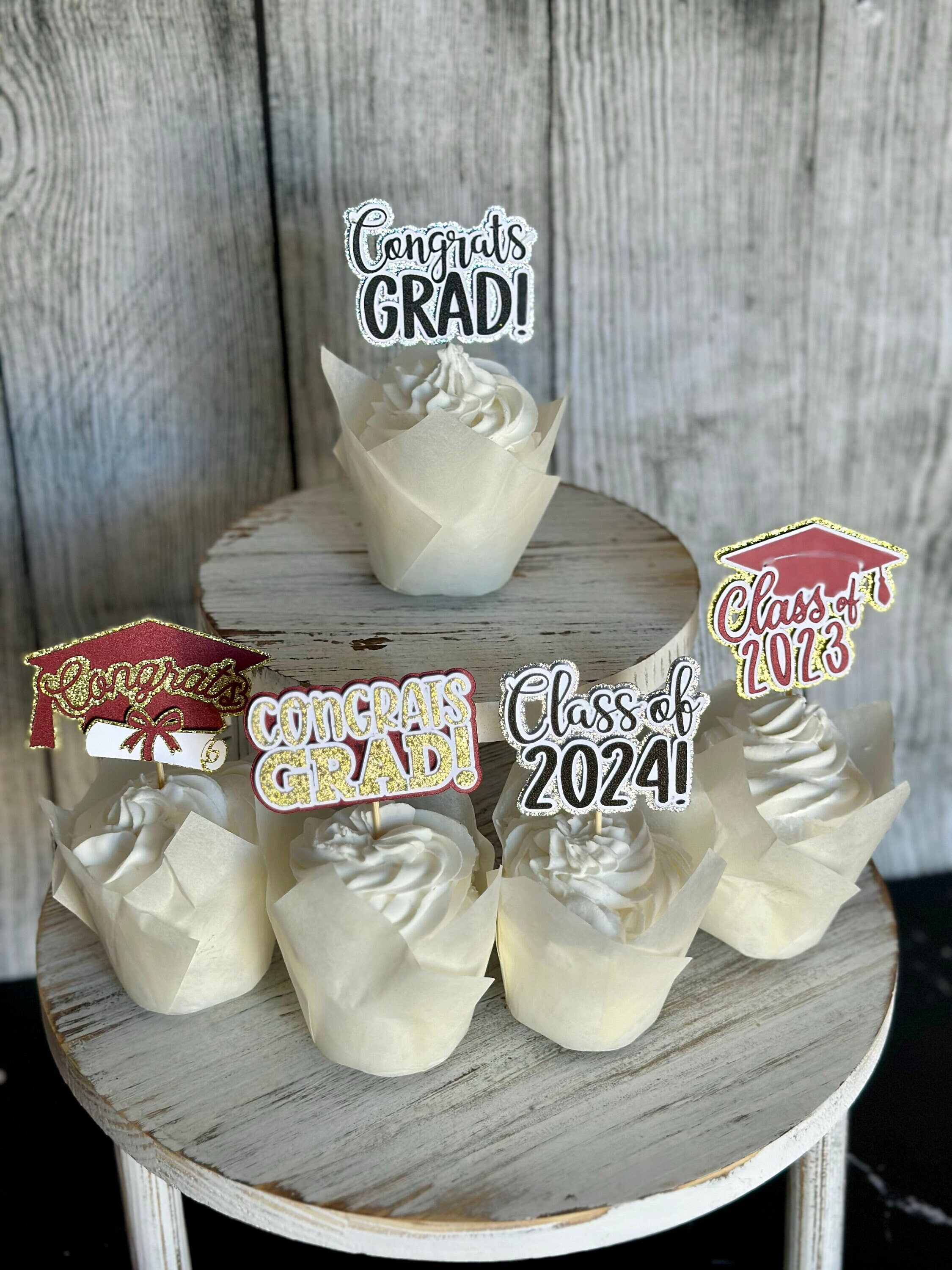 Graduation Party Graduation Cake Toppers Cupcake Toppers - Etsy