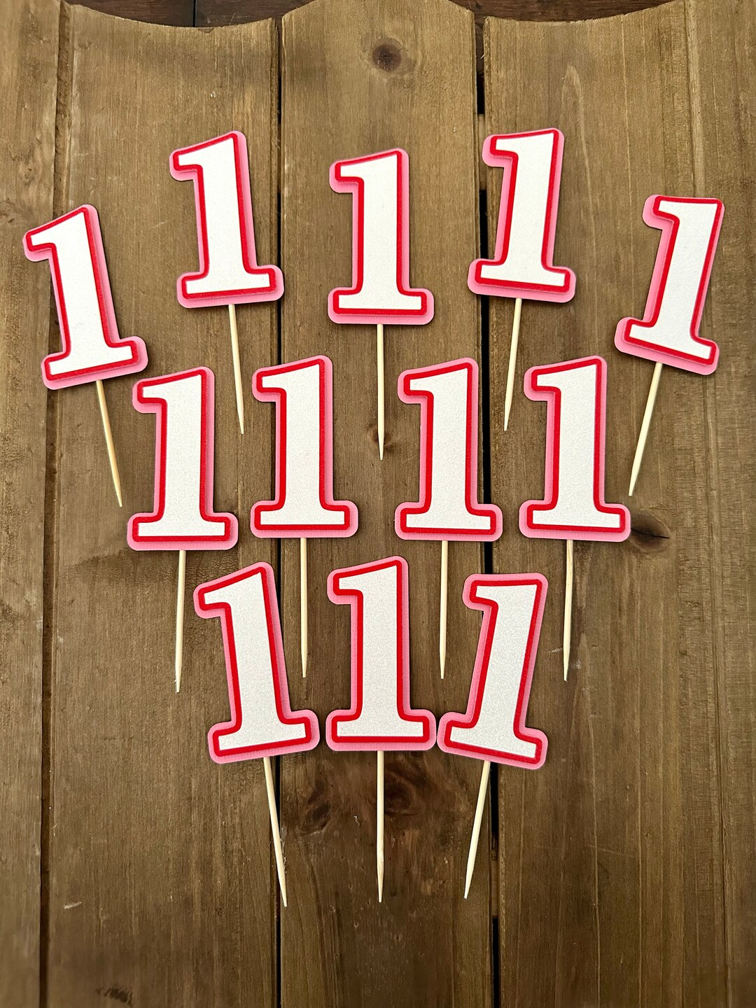 First Birthday Cupcake Toppers | Number One Decoration | First Birthday ...