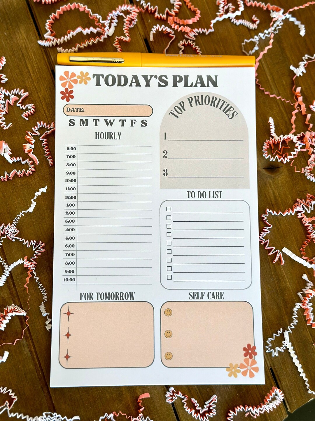 Floral Daily Planner | Teacher Organizer, To-do List - Etsy