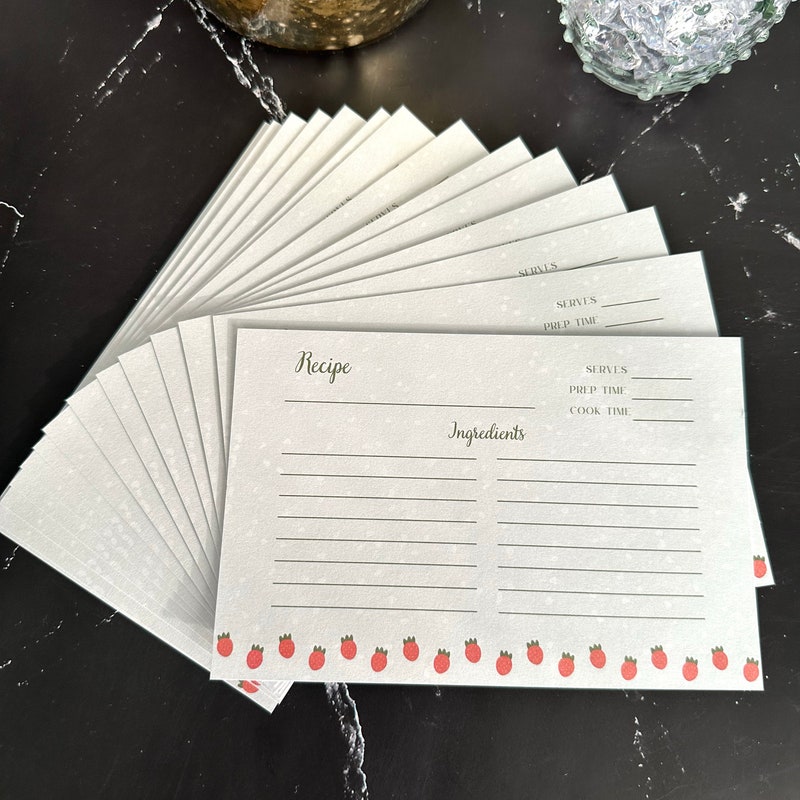 Cute Recipe Cards - Etsy