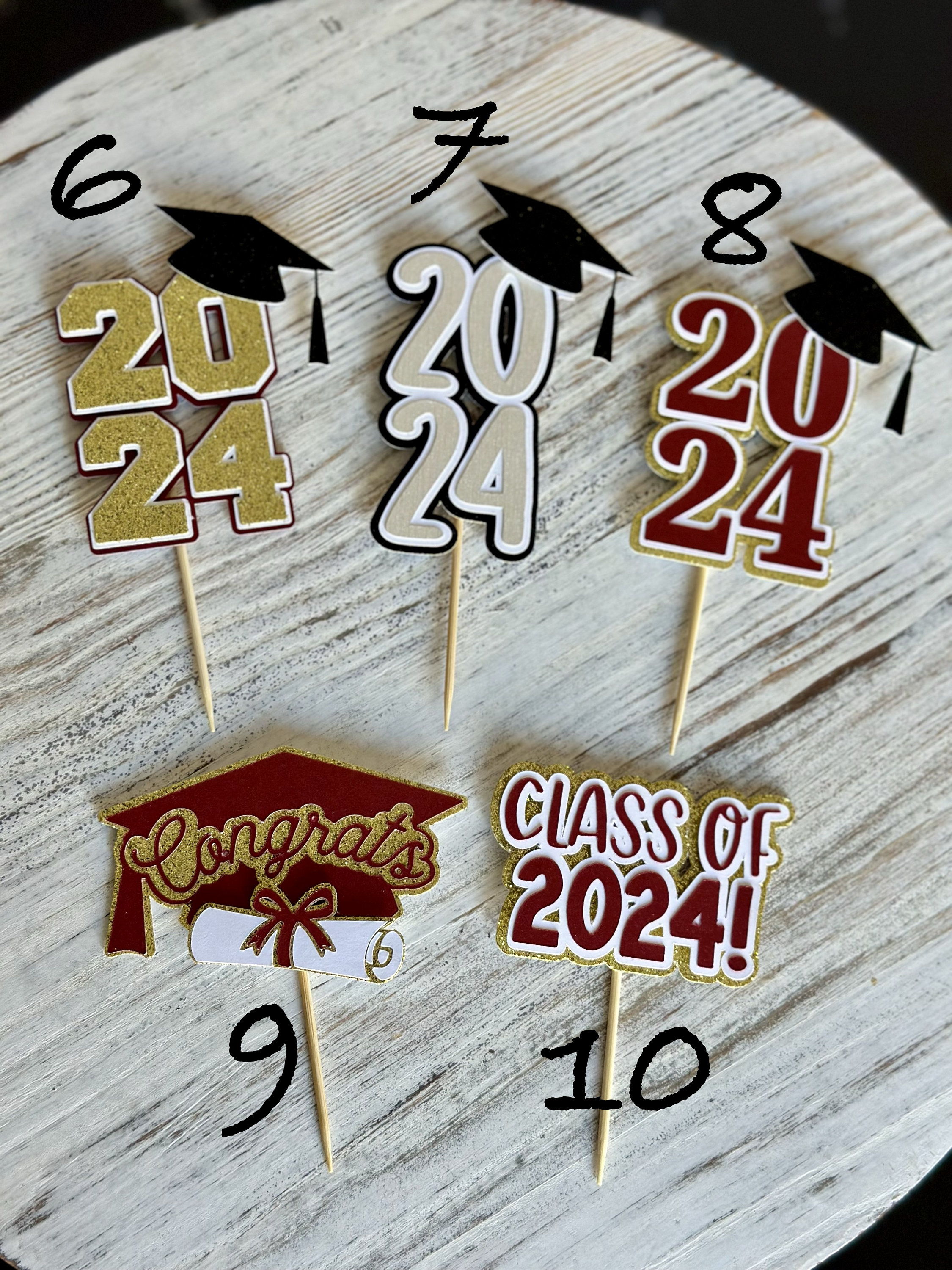 Graduation Party Graduation Cake Toppers Cupcake Toppers - Etsy