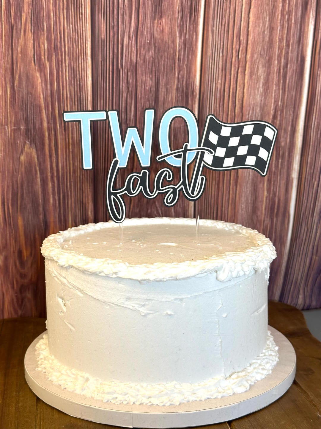 Two Fast Cake Topper | Race Car Birthday | 2nd Birthday Theme - Etsy