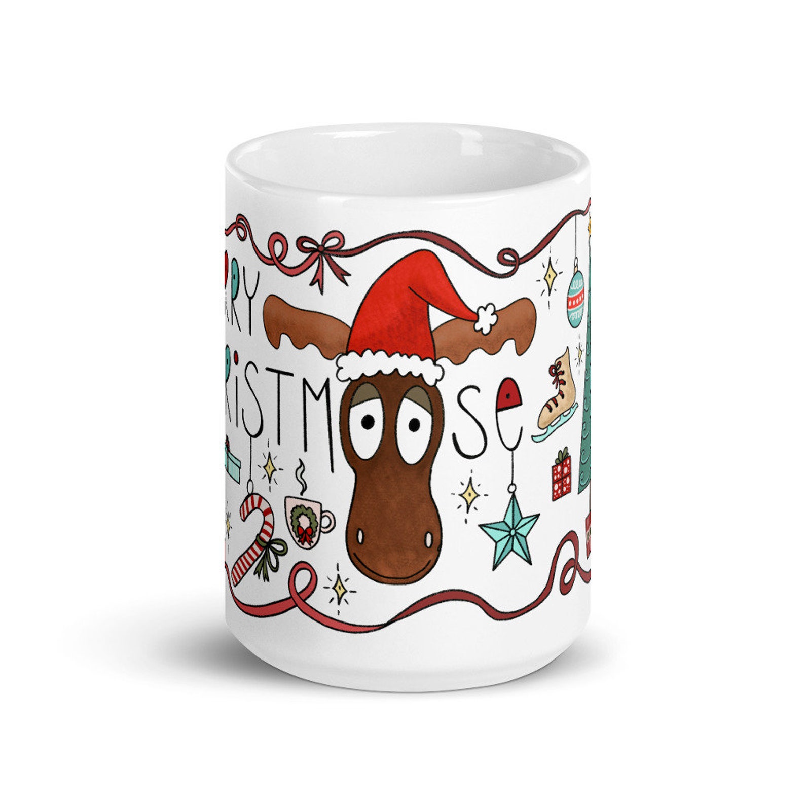 Merry Christmoose / Moose Mug / Cute Christmas Mug / Christmas ...