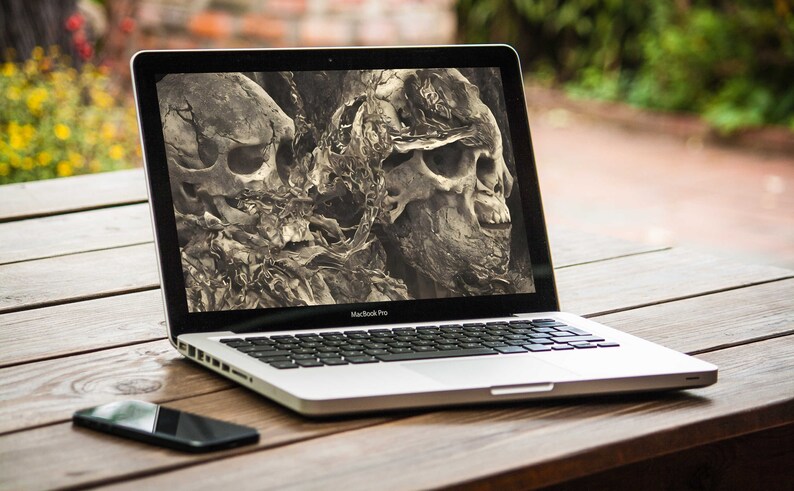 Skull Wallpaper for Laptop and Desktop Computers - Etsy