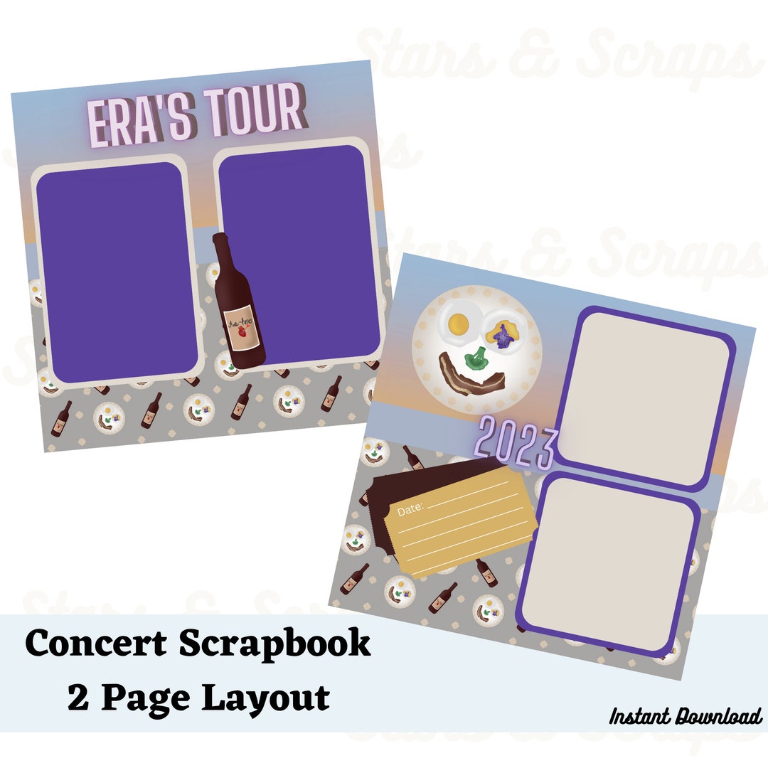 Taylor Swift Inspired Era's Tour Concert Scrapbook Printable Scrapbook ...