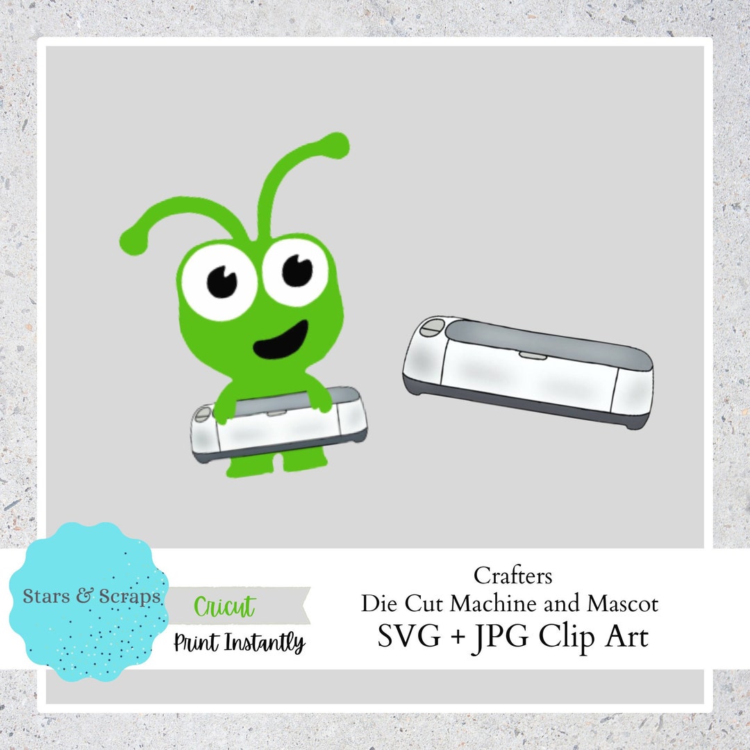 Cricut Mascot Clipart SVG PNG Green Cricket Cartoon Maker Cricut ...