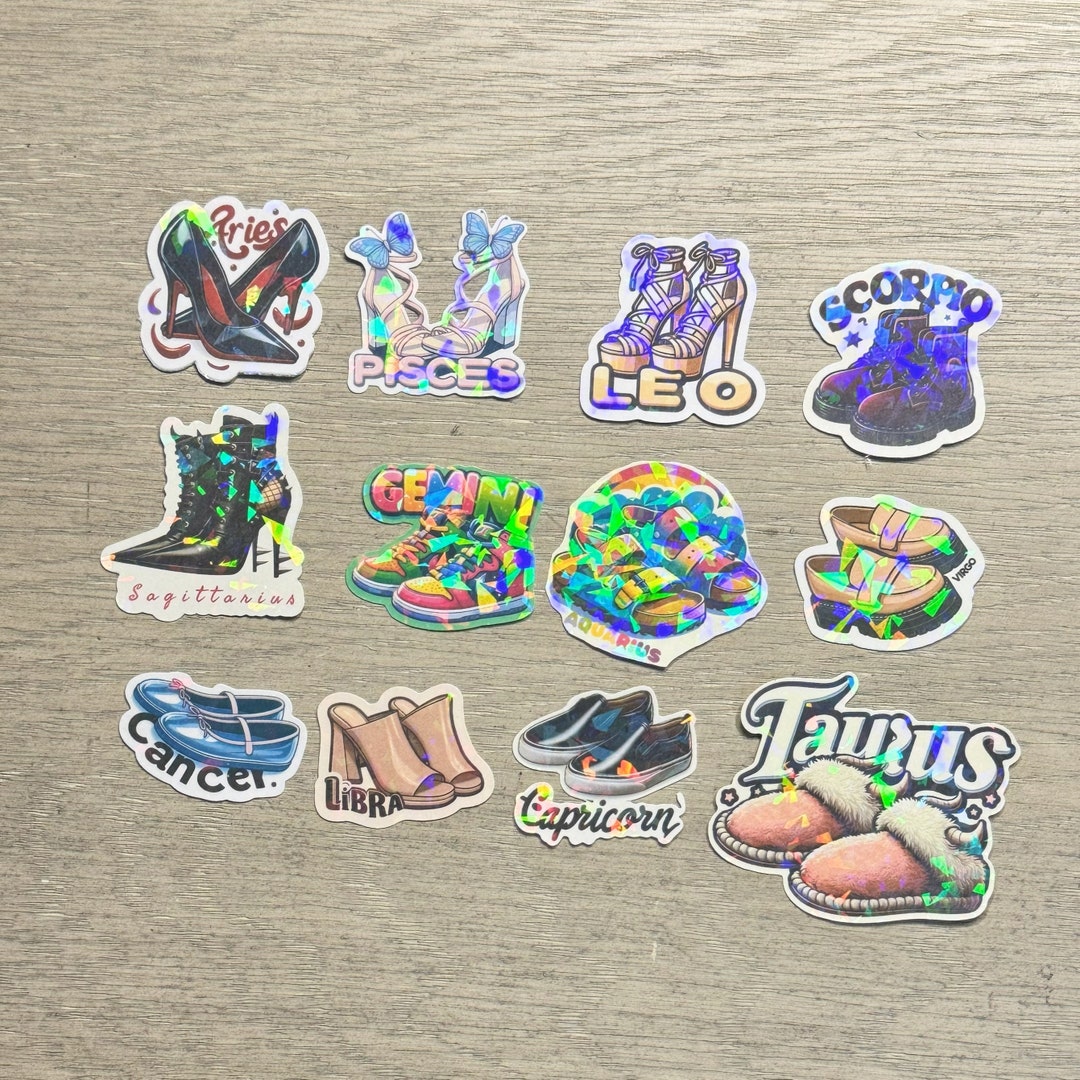 Cute Sticker, Zodiac Stickers, Shoe Stickers, Zodiac Shoes Stickers ...