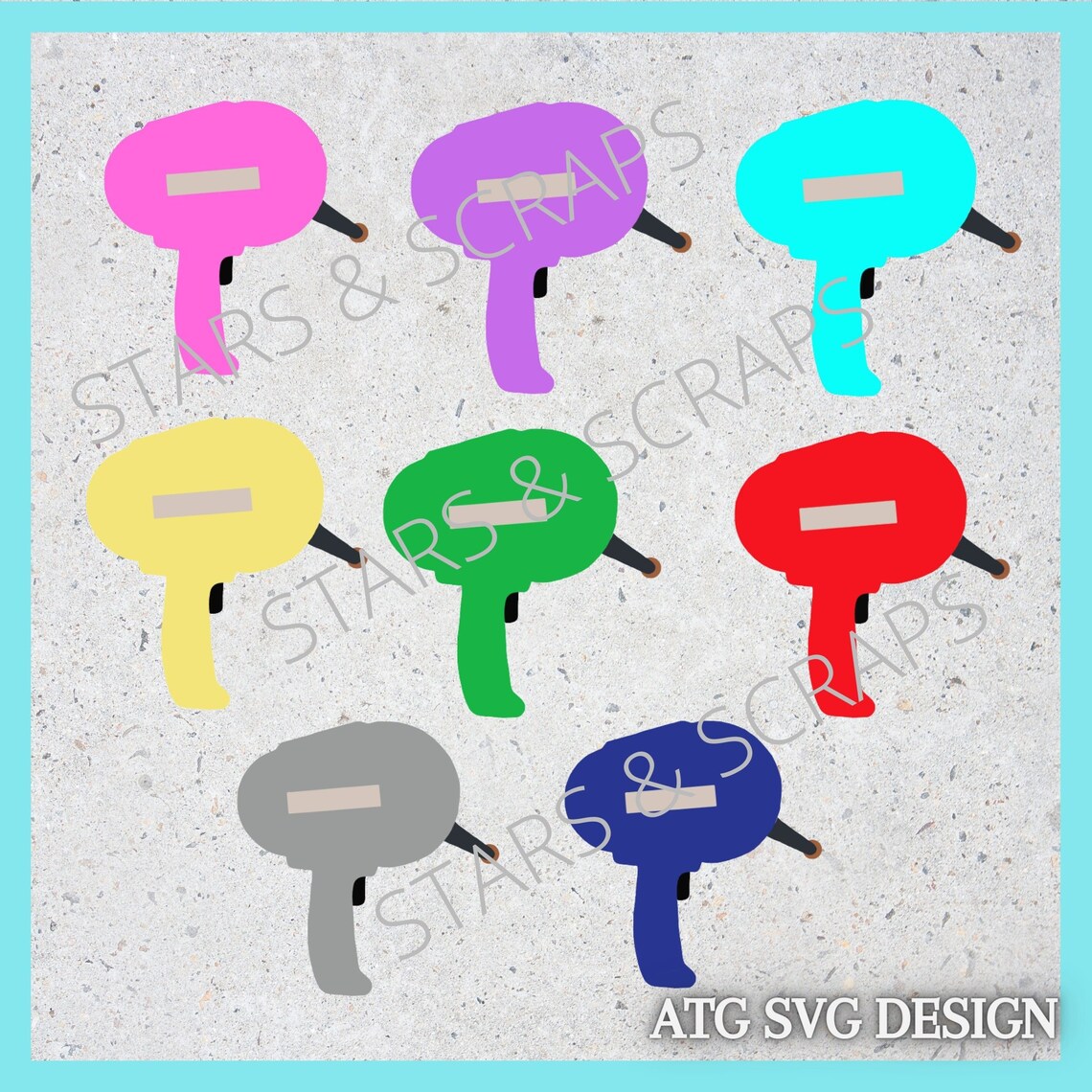 Scotch ATG Gun Clipart SVG PNG Paper Piecing Cut File, Print and Cut ...