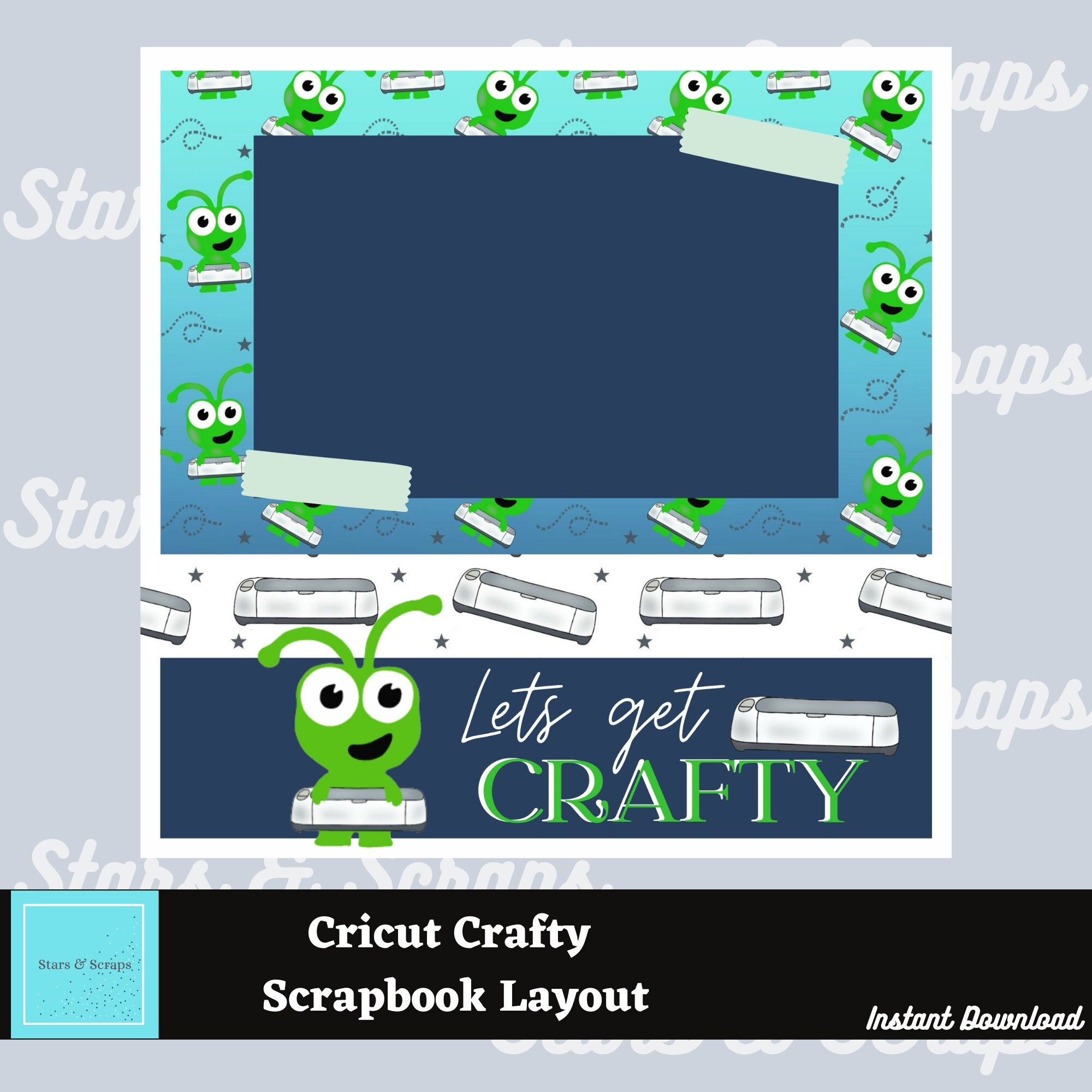 Cute Scrapbook Layout Cricut Mascot Scrapbook Cricut Maker Machine ...