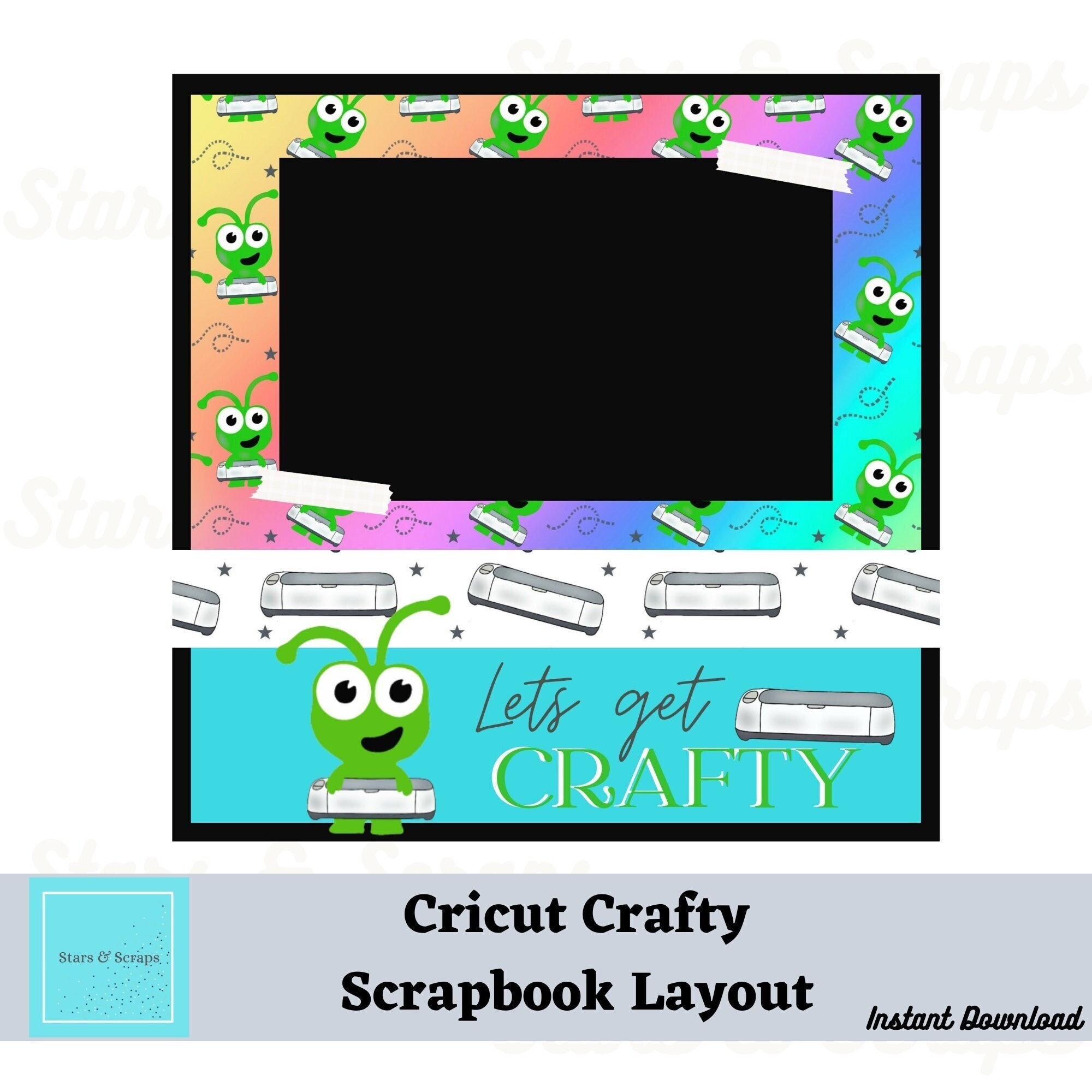 Cute Scrapbook Layout Cricut Mascot Scrapbook Cricut Maker Machine ...
