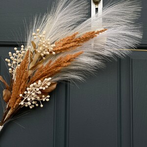 Boho Fall Wreath Modern Front Door Decor Simple Autumn - Etsy