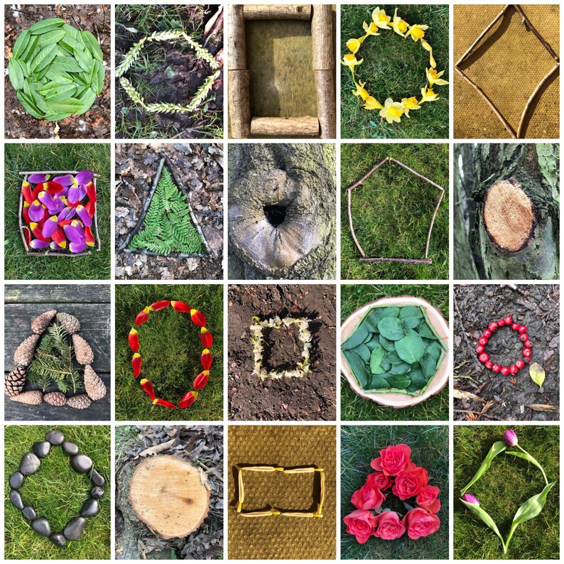 Shapes made from nature downloadable document pdf | Etsy