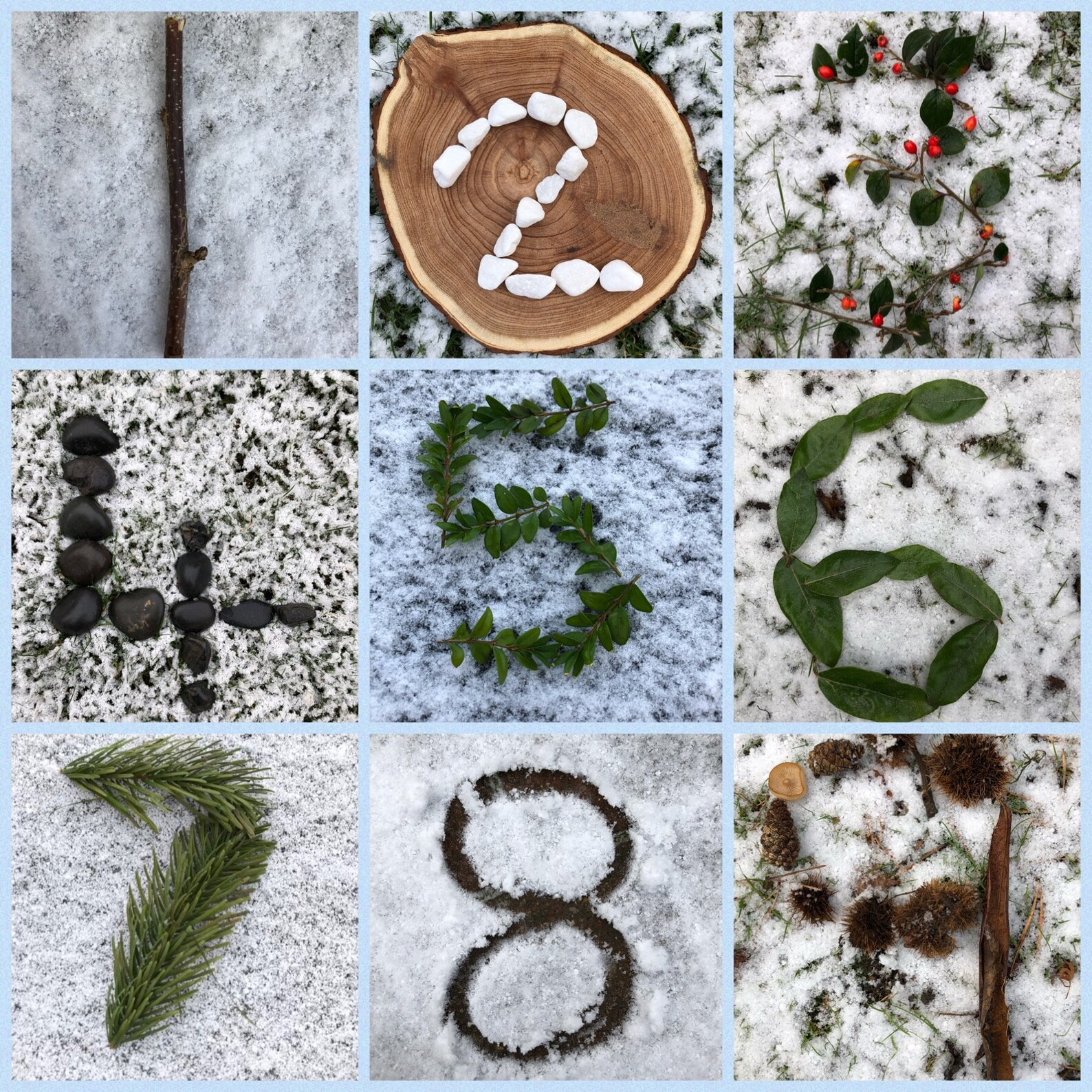 Winter Themed Numbers 0-9 | Etsy