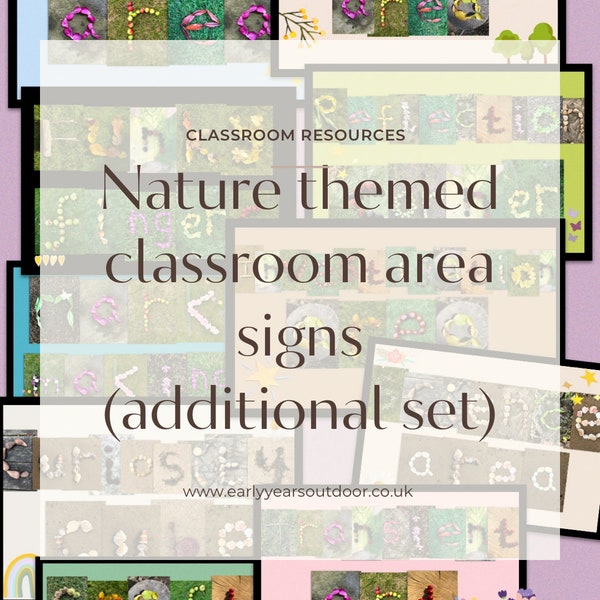 Classroom Signs Using Nature - Etsy