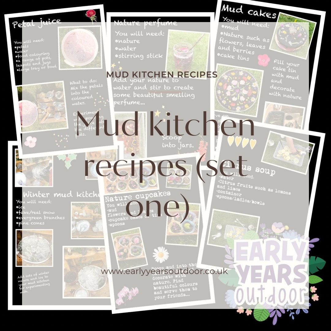 Original Set Mud Kitchen Recipe Cards downloadable Pdf for - Etsy UK