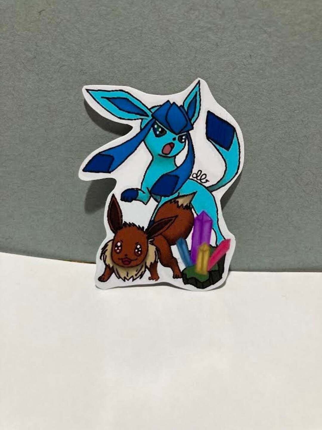 Glaceon & Eevee Pokemon Fan Art Sticker - Etsy