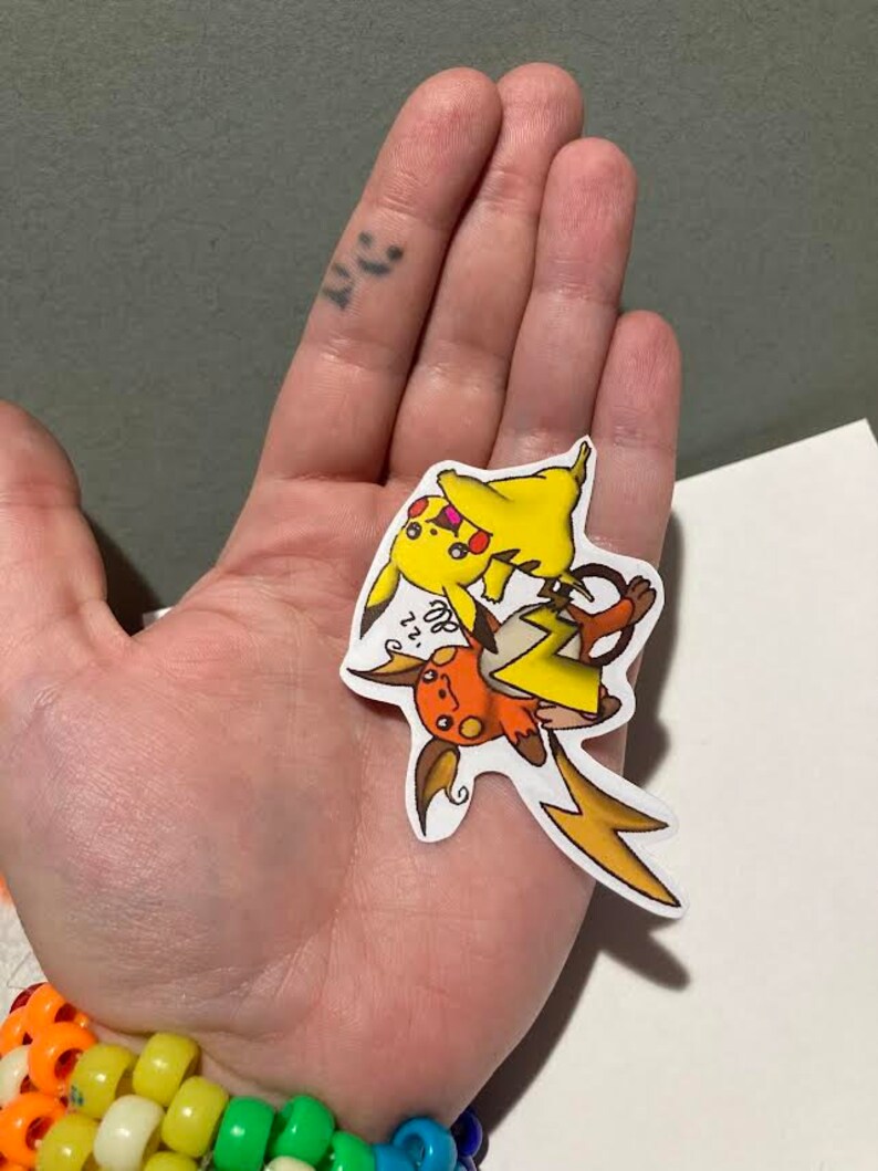 Pikachu & Raichu Pokemon Fan Art Sticker - Etsy