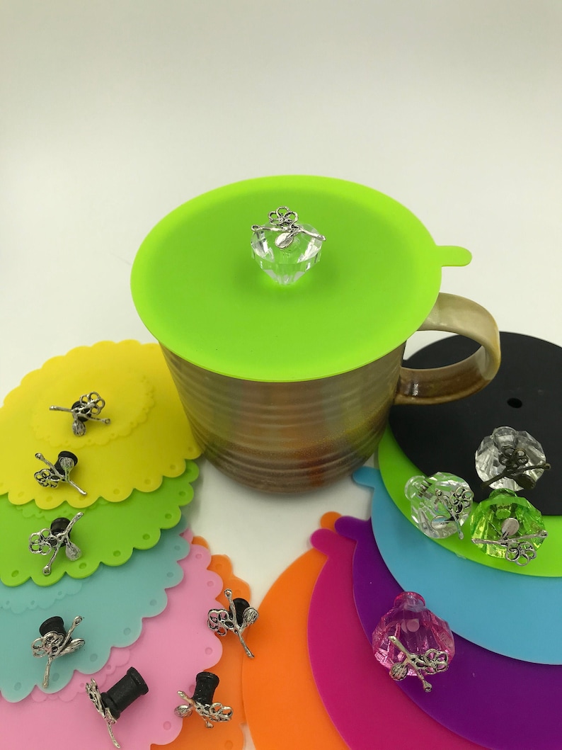 Flower Mug Cover 1 Each. Silicone Mug Lid Cup Cover/topper/ - Etsy