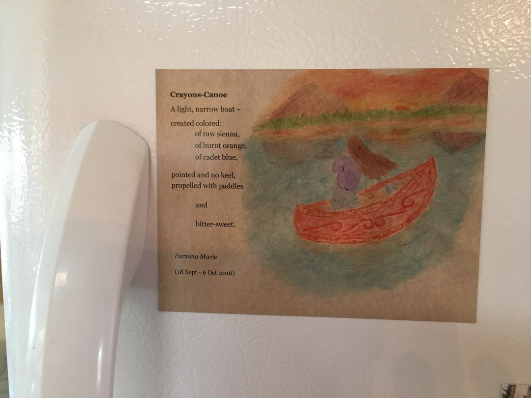 Crayons-canoe Poetry Magnet by Farzana Marie. 1 Each. - Etsy