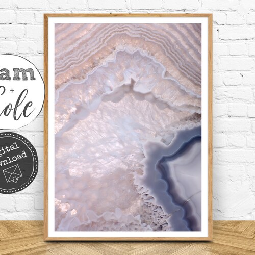 Agate Print Abstract Wall Art Geode Wall Art Neutral - Etsy