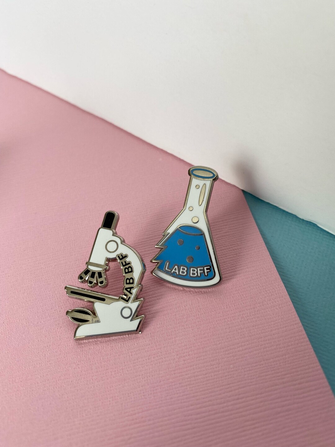 Lab BFF Enamel Pin SET / Laboratory / Researcher / Scientist / Lab Tech ...