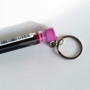 Blood Test Tube Keychain / Chemistry / Transfusion / Blood Bank ...