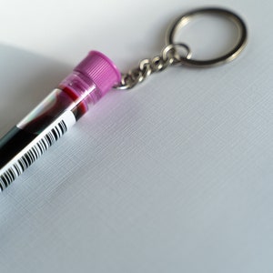 Blood Test Tube Keychain / Chemistry / Transfusion / Blood Bank ...