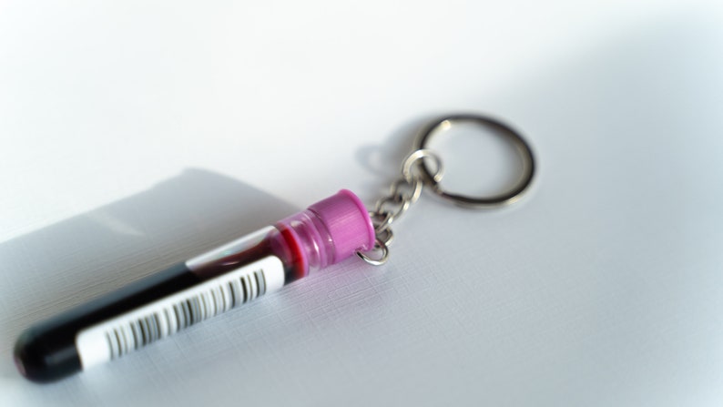 Blood Test Tube Keychain / Chemistry / Transfusion / Blood - Etsy
