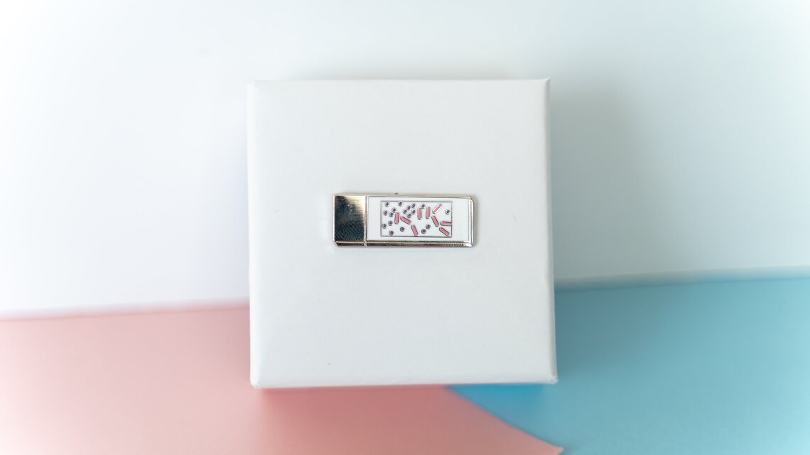 Gram Stain Microscope Slide Enamel Pin / Microbiology / - Etsy