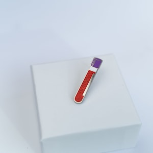EDTA GLITTER Blood Test Tube Hard Enamel Pin / Science Gift / Scientist ...