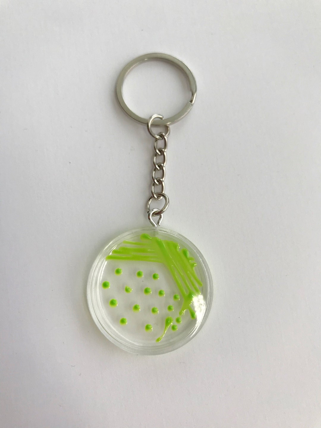 Pseudomonas Centrimide Petri Dish Keychain / Microbiology Agar Art ...
