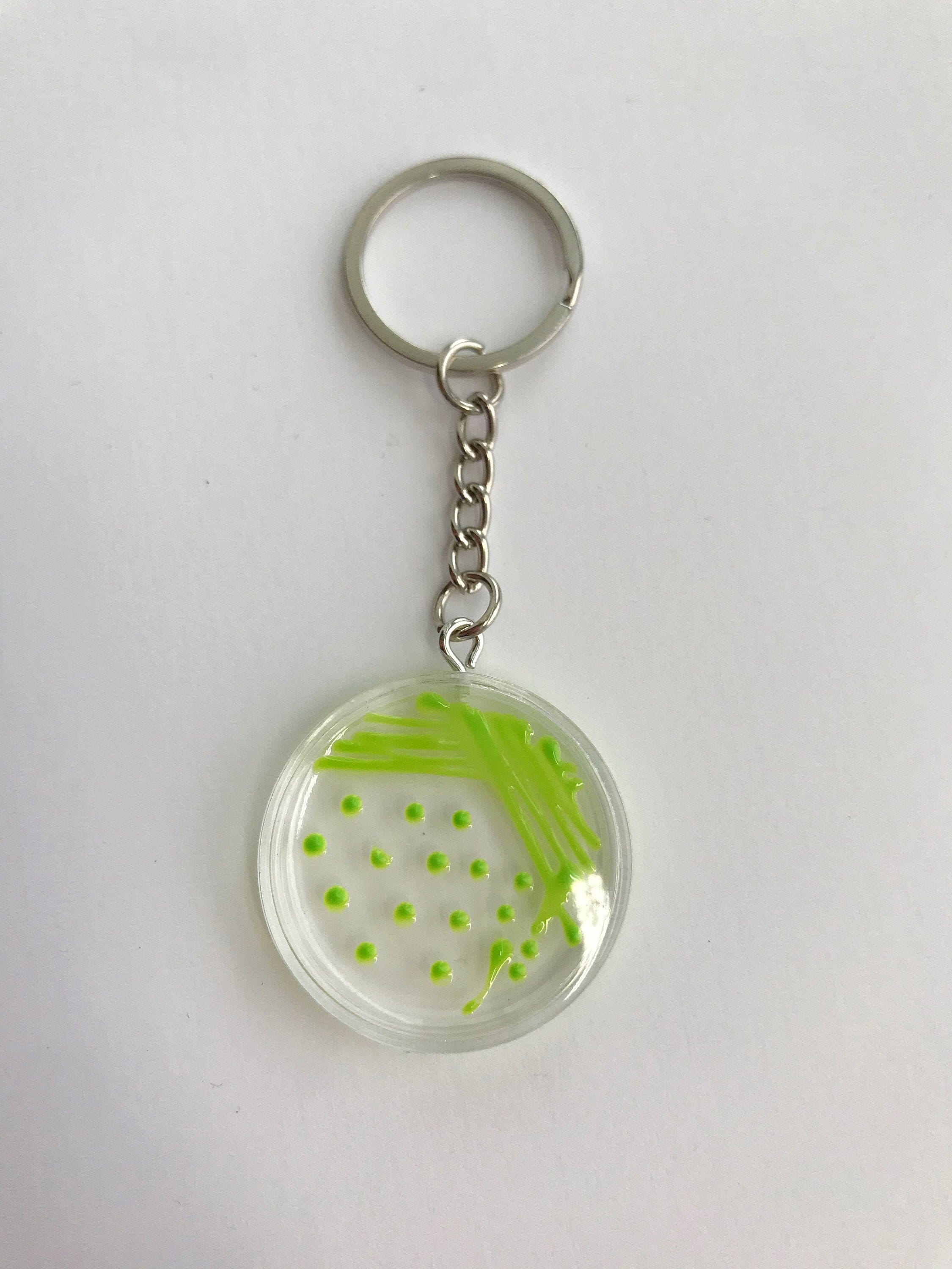 Pseudomonas Centrimide Petri Dish Keychain / Microbiology Agar Art ...