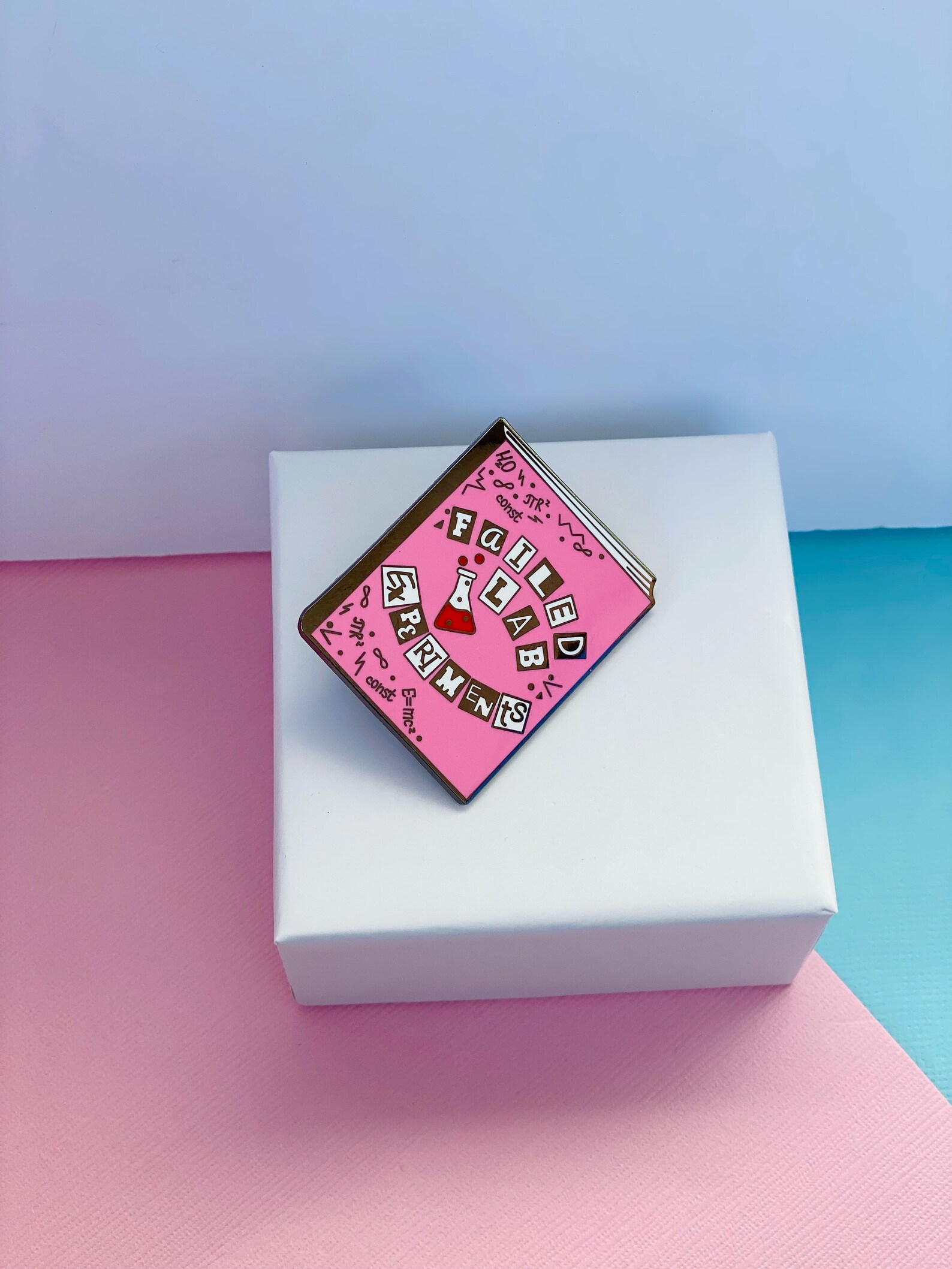 Lab Experiments Book Enamel Pin Burn Book Science Pin Etsy