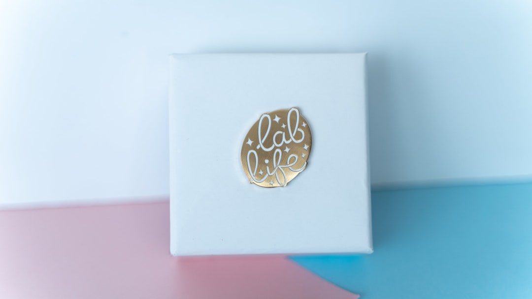 LAB LIFE Gold Enamel Pin / Microbiology / Science Gift / Scientist ...